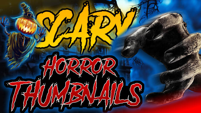 Professional horror thumbnail design for youtube videos by Qasimsamsaam ...
