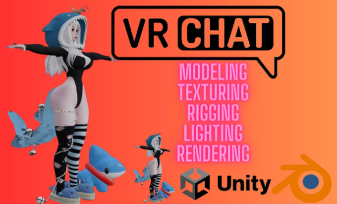 Create 3d Custom Vrchat Avatar Nsfw 3d Model And Vtuber Model By Serahmater Fiverr