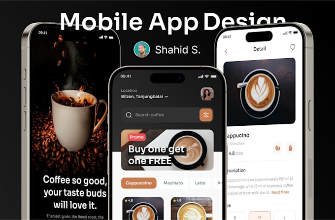 Design, prototype mobile app mockup, ui ux using figma by Mullashahid | Fiverr