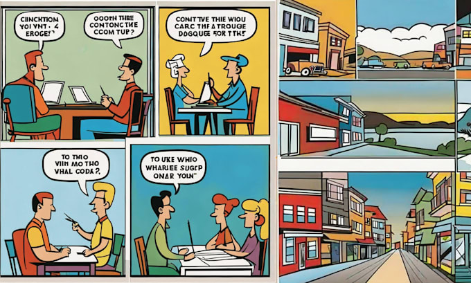 Draw a comic strip for your comic ideas, cartoon comic strip