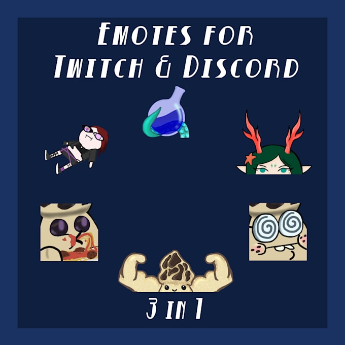 Create silly and funny emotes for your use by Nauticalstella | Fiverr