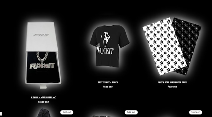 Make a premium shopify website with a 3d logo and animated background ...