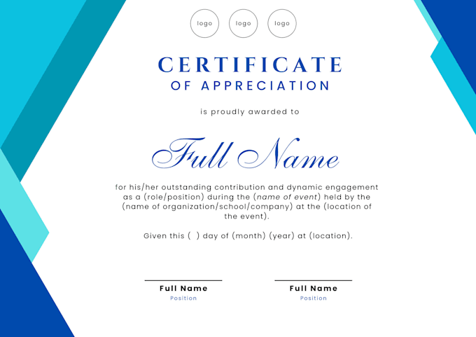 Create a customized certificate or certification by Alexabutial_ | Fiverr