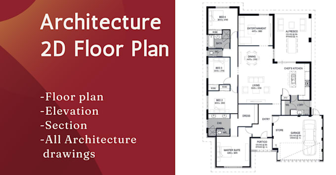 Draw autocad 2d floor plan ,section, elevation, site plan and layout plans by Sahan_madubasha ...