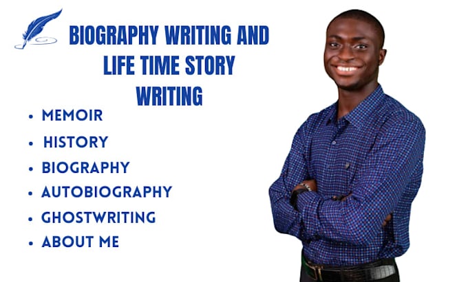Write a professional biography scripts or life time story, history and ...