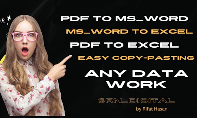 Give the best deal for copy pasting and retyping data entry