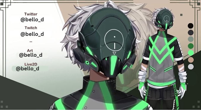 Design and rig 2d vtuber, vtuber rigging, 2d vtuber model, live2d model ...