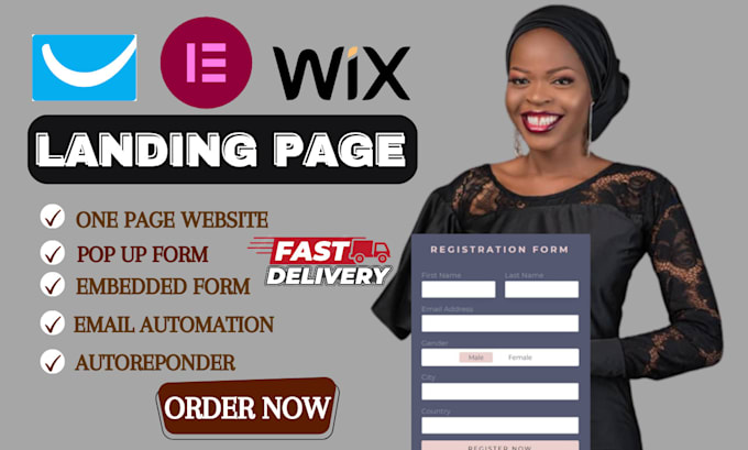 One page website lead capture page landing page design by Latee_ash4 ...