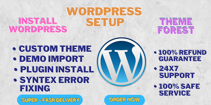 Install wordpress theme customization import demo content by Moon_sakib | Fiverr