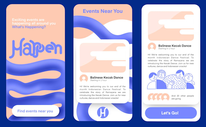 Design and illustrate colorful ui for your app by Sinkingbody | Fiverr