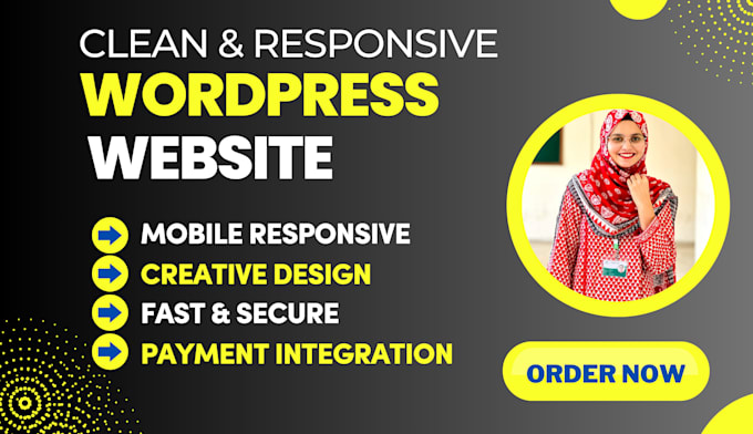 Design clean and responsive wordpress website by Rabiariaz004 | Fiverr