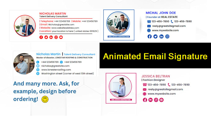 A clickable animated email signature with logo animation by Jakkie392 ...