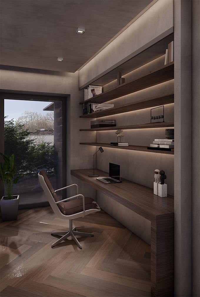Do interior rendering and modelling for offices by Night_fiore | Fiverr