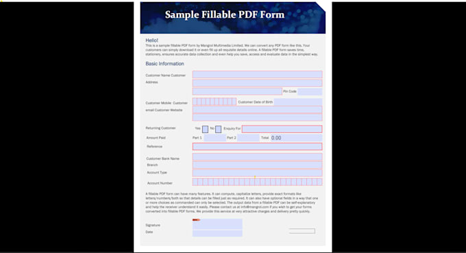 Make your forms fillable text editable and accessible by Pdfxprts | Fiverr