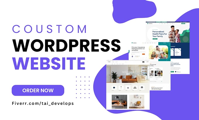 Create responsive wordpress website design and ecommerce website development by Tai_develops ...