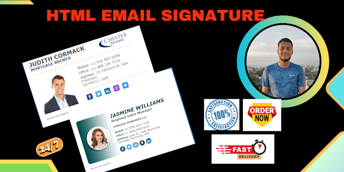 Create custom html email signature by Tasnimul02 | Fiverr Create custom html email signature by Tasnimul02 | Fiverr