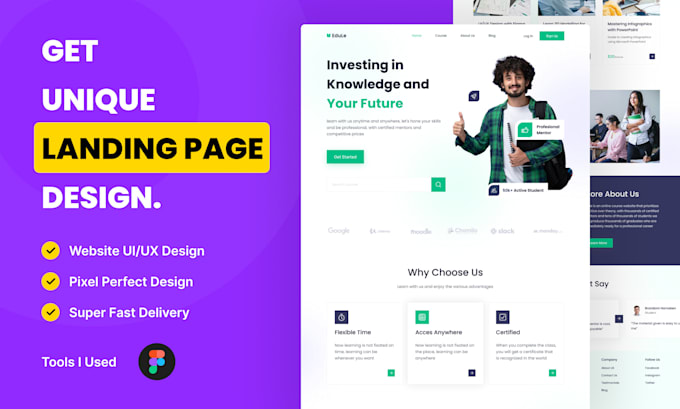 Do unique website ui and landing page uiux design in figma by Suma_uiux | Fiverr