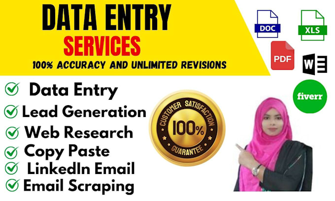 Data entry, copy paste, lead generate, web research, collect, web email scraping
