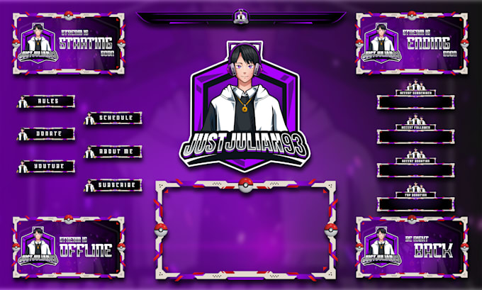 Do top notch animated twitch kick overlay screens, and stinger ...