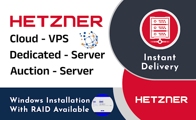 Setup windows on your hetzner server by Ahmbillal | Fiverr