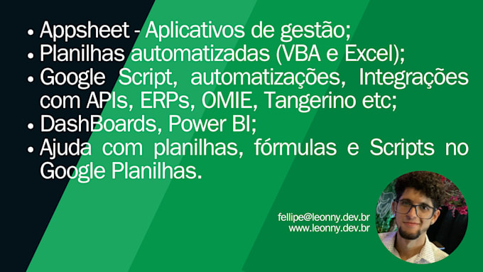 Create application programs or help you with spreadsheets by Leonnyribeiro | Fiverr