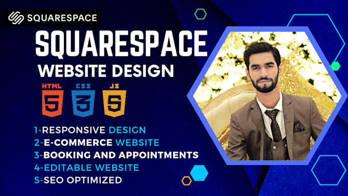 Develop modern squarespace website design or redesign squarespace landing page