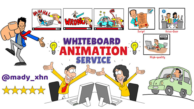 Do amazing custom whiteboard animation explainer doodle video by Mady ...