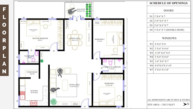Draft detailed and visually appealing floorplans by Deepikasridhar7 ...