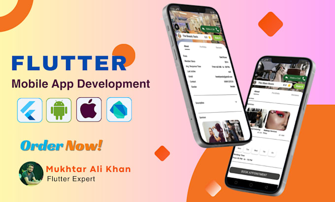 Develop mobile apps for both android and ios using flutter by Mukhtaralikhan8 | Fiverr