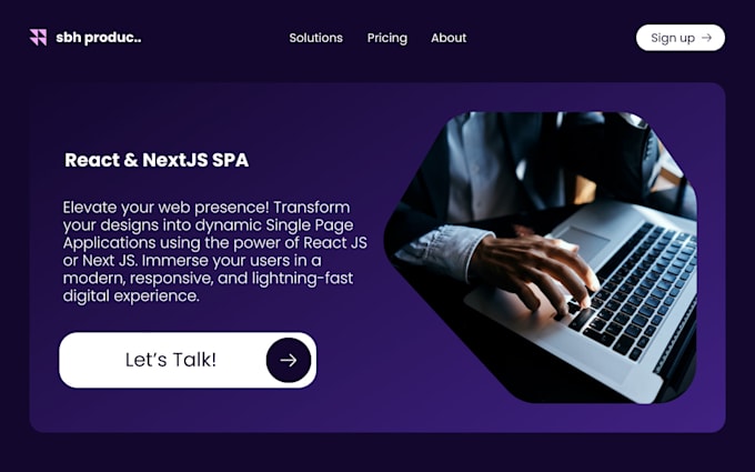 Convert designs to react or nextjs spa by Sbh_productions | Fiverr