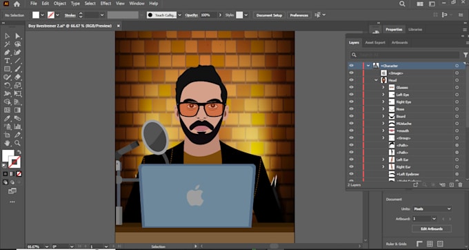 Create adobe character animator puppet for live streaming by Digi_zesh | Fiverr