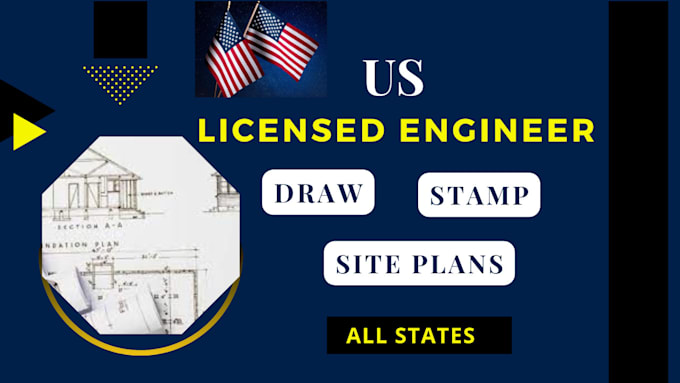 Draw and stamp site plan for permit as a usa licensed engineer by ...