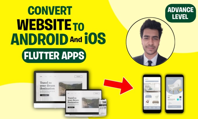 Convert website into advance android and ios app by Newanhaj | Fiverr