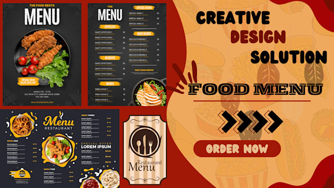 Create awesome restaurant and food menu card by Asmashakeel321 | Fiverr