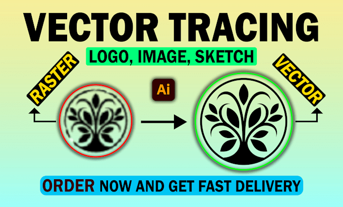 Vector tracing, convert logo image to vector, change modify, redraw ...