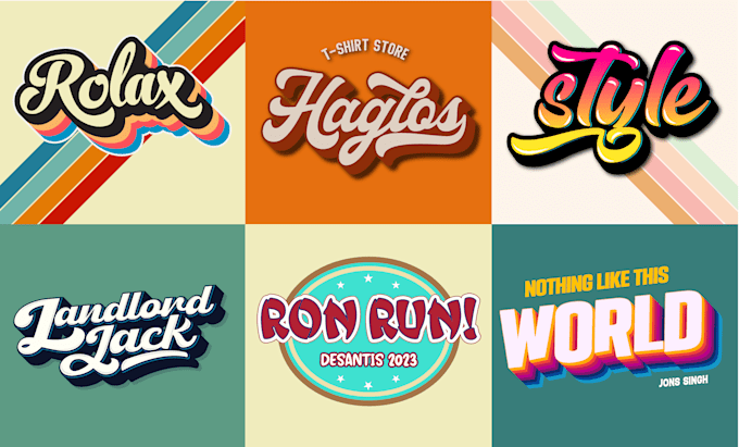 70s vintage hand lettering typography font logo and t shirt by Tshirt ...