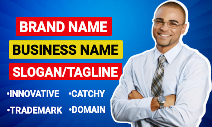 Create 10 catchy business name, company name, brand name, domain name ...