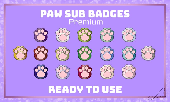 Give you paw sub badges, ready to use by Lusierra_ | Fiverr