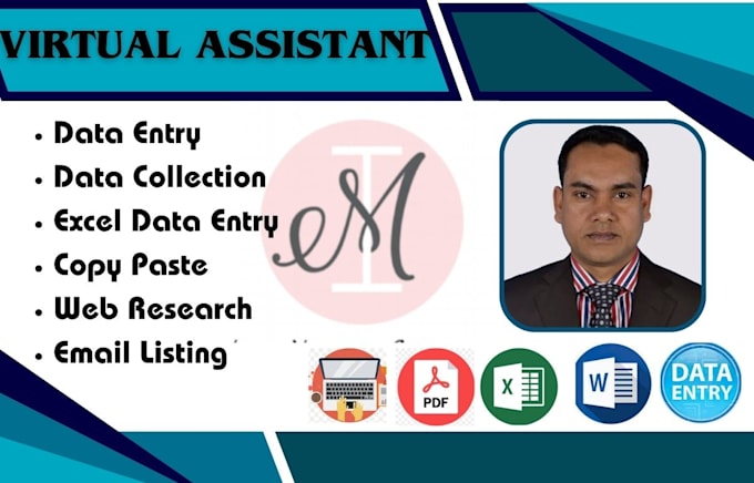 Be your virtual assistant for data entry, data mining, copy paste by ...