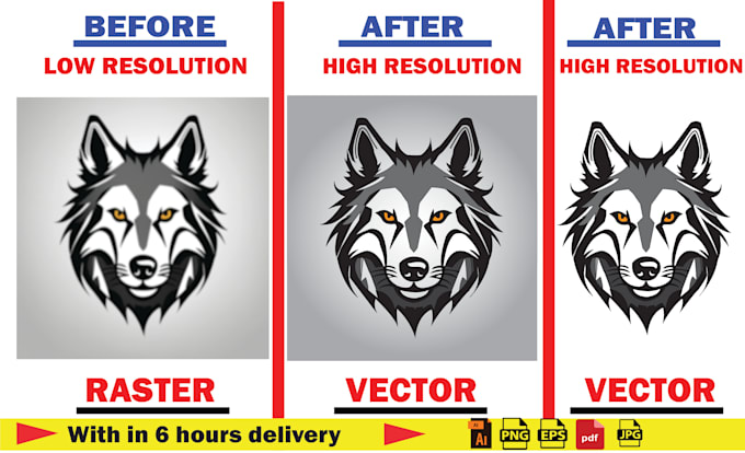 Convert raster to vector, vector trace, jpg to vector, redraw, vector logo by Talha_ahmad_dt ...