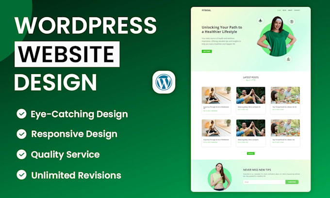 Create modern and responsive wordpress website, blog by Hirush_dev | Fiverr