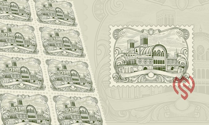 Make engraving postage illustration for you by Nawasenastd | Fiverr