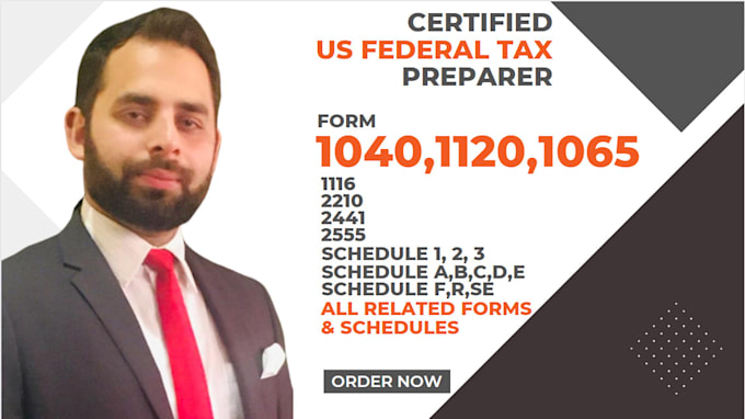Prepare form 1040, 1120, 1065 with related forms, schedules by ...