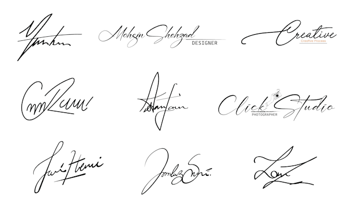 Design stunning signature logo for your business by Fozia_graphic | Fiverr