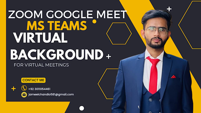 Create virtual zoom, google meet, and ms teams background by ...