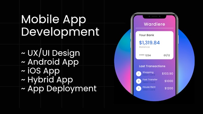 Develop custom mobile app android app ios app using flutter react ... Develop custom mobile app android app ios app using flutter react ...