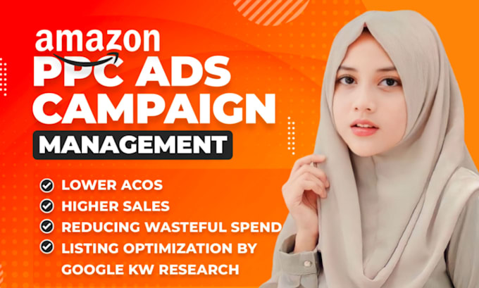 Setup and manage amazon ppc campaign, ppc optimization,amazon advertising by Sarah_hasmi | Fiverr