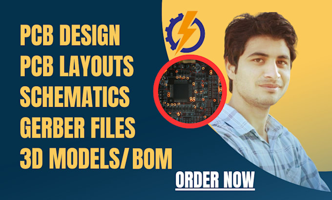 Design pcb 3d model, circuit schematic layout, gerber files by Autocad ...