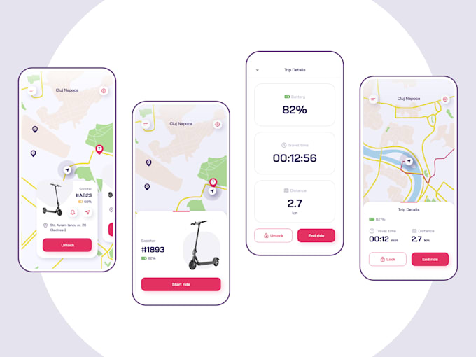 Build e scooter app e bike app rental app with trending features by ...