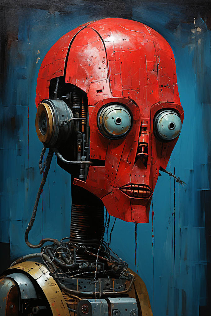 Create cool, funky robot images for wall art by Usa_designer_4u | Fiverr